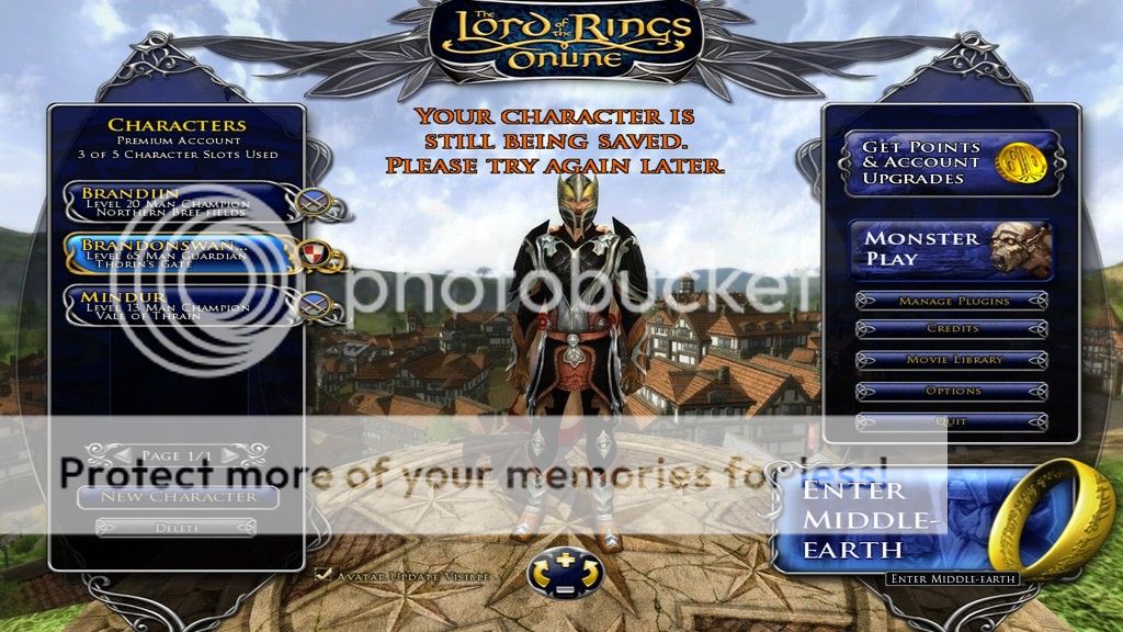 Main Character Stuck At Loading Screen. : r/lotro