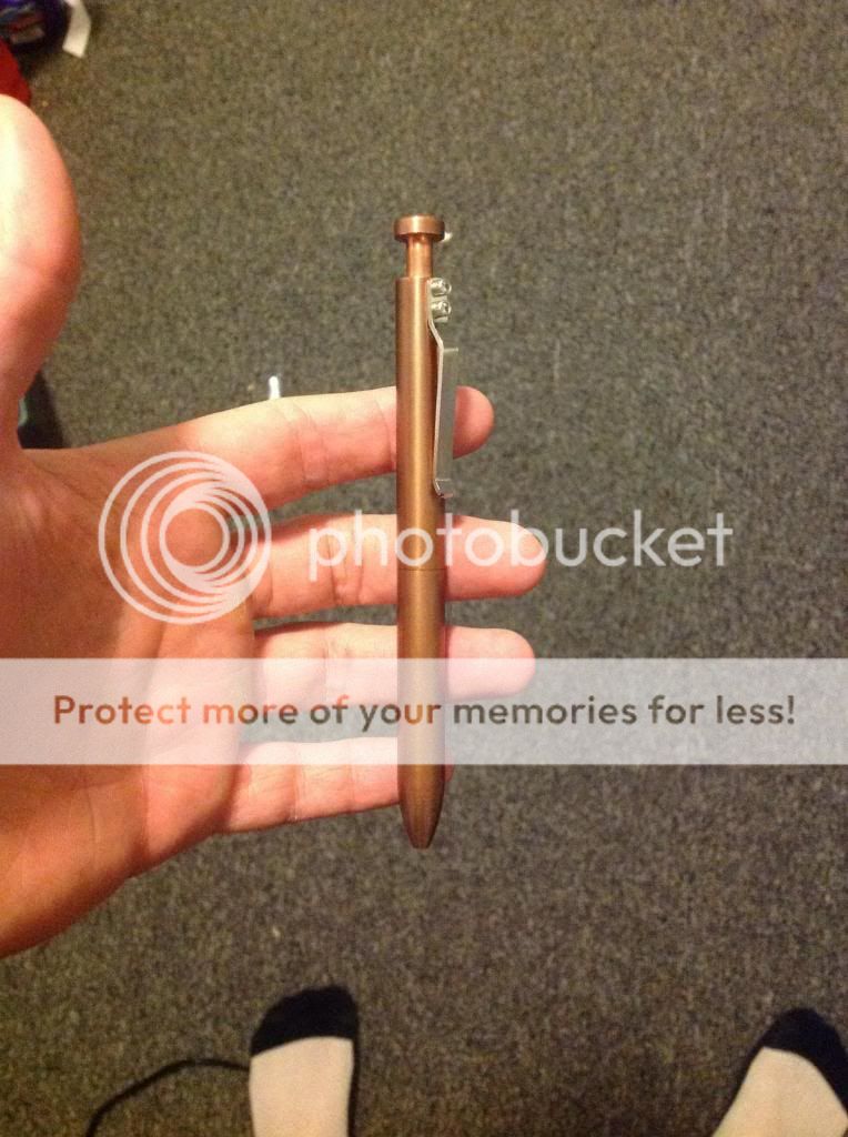 SOLD Karas Kustoms Copper Bolt Pen | BladeForums.com